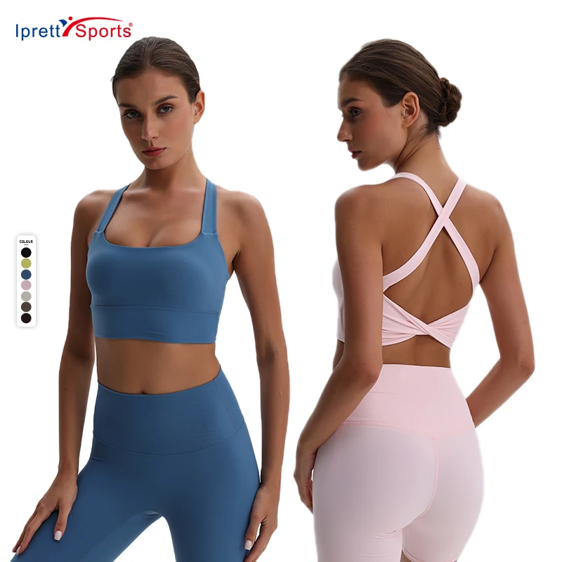 High Quality Sexy Sports Bra For Women Custom Logo Breathable Fitness Workout Gym Tops High ...