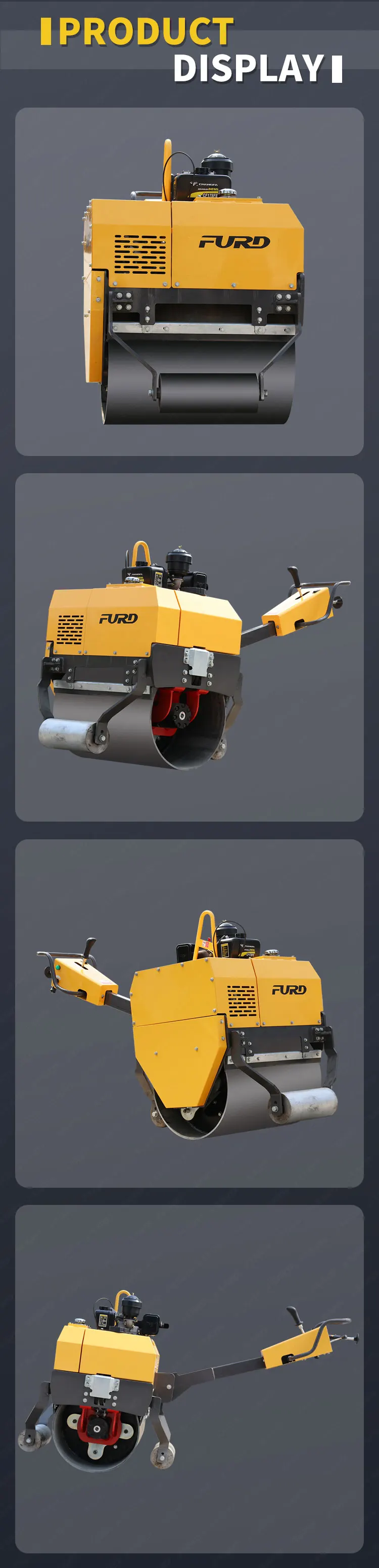 Manual Push Vibration Single Drum Compact Road Roller Fyl-750 - Buy ...