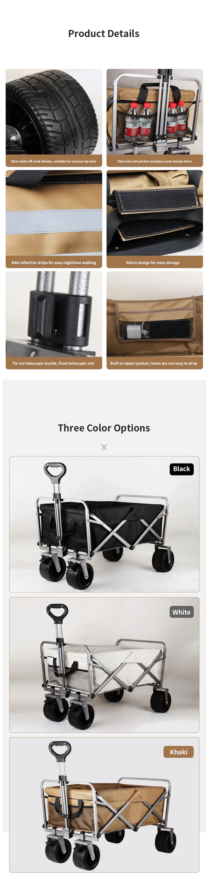 Outdoor Simple Folding Small Cart Trolley For Camping Luggage Cart ...