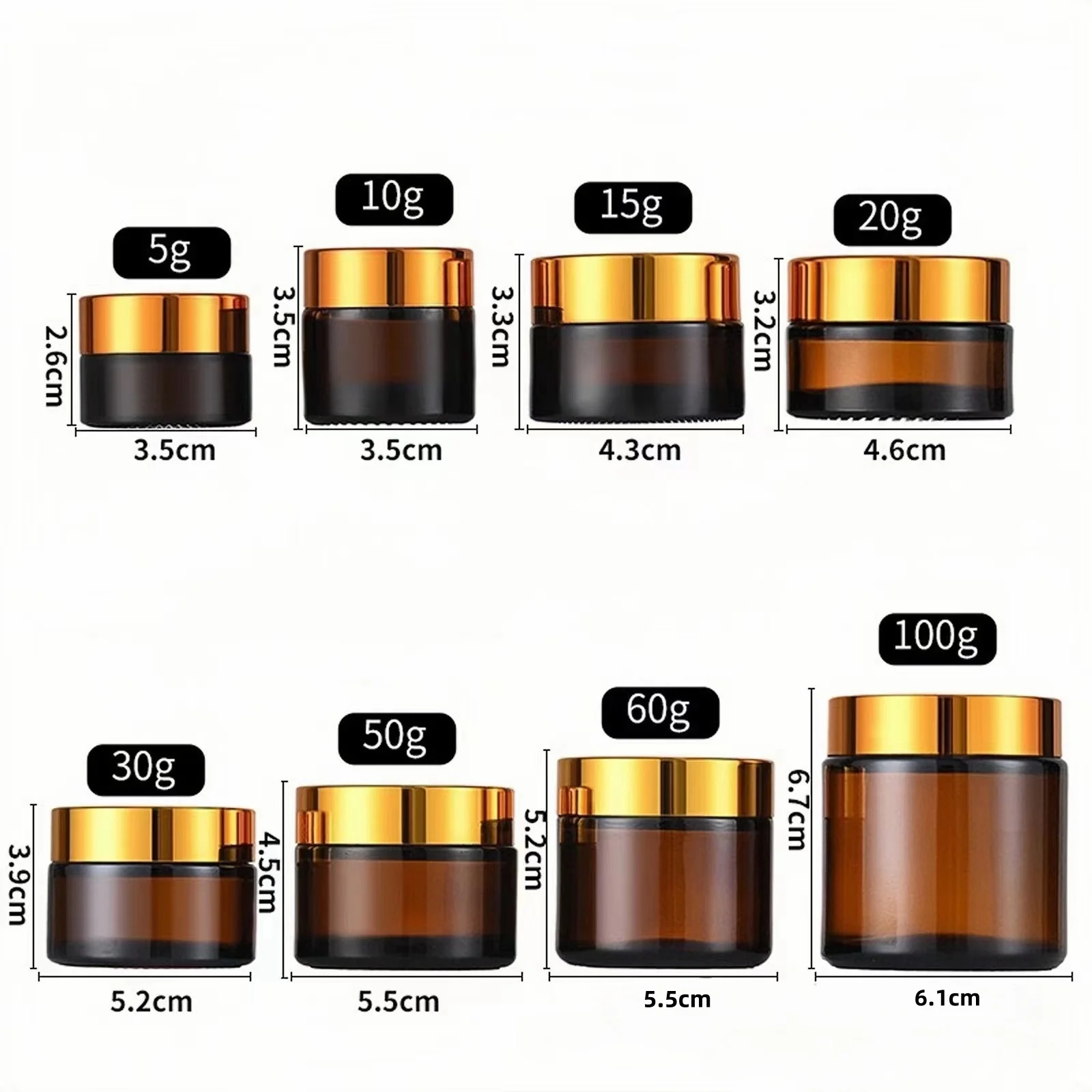 Round Cream Container 5g 10g 15g 20g 30g Cream Jar Cosmetic Jar With Lid - Buy 10g 20g Cream Jar ...