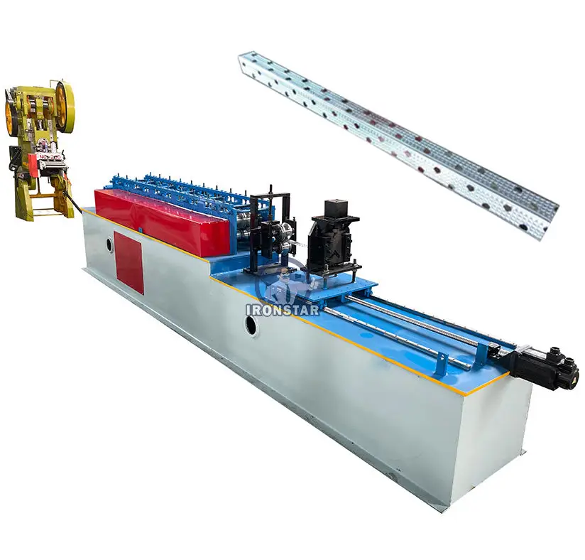 Slotted Angle Iron Perforated Corner Bead Roll Forming Machine Punching ...