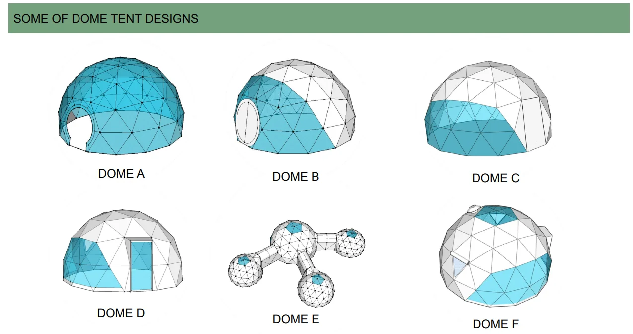 Customized Color And Sizes 6 7m Camping Dome Geodesic Tent Round Tent ...
