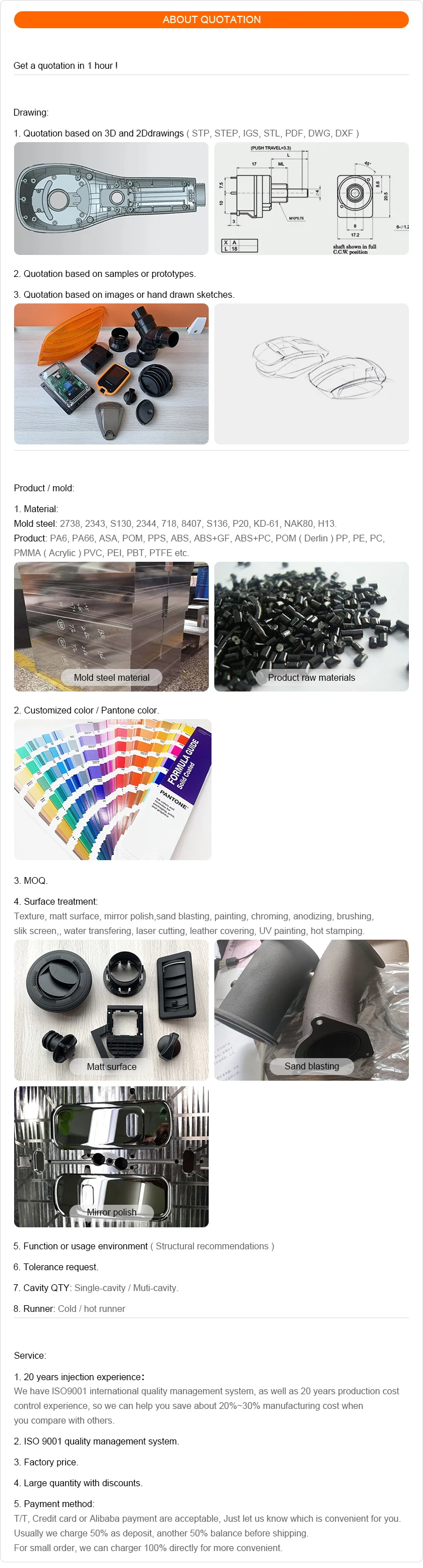 Custom Plastic Injection Molded Pieces Abs Pp Pc Injection Moulding ...