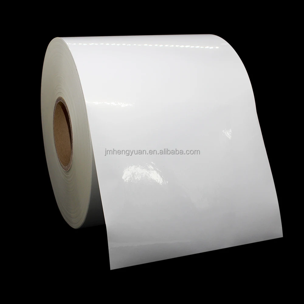 Glossy White Synthetic Jumbo Label BOPP Raw Material Acrylic Adhesive ...