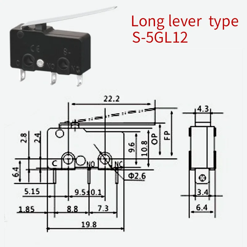 Mini Micro Switch No/nc Micro Switches 3a 5a 10a 250vac Arc Lever Snap ...