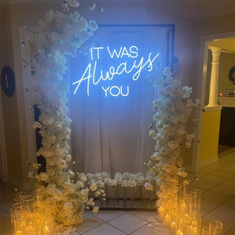 Happy Birthday Backdrop - Custom LED Neon Sign for Party