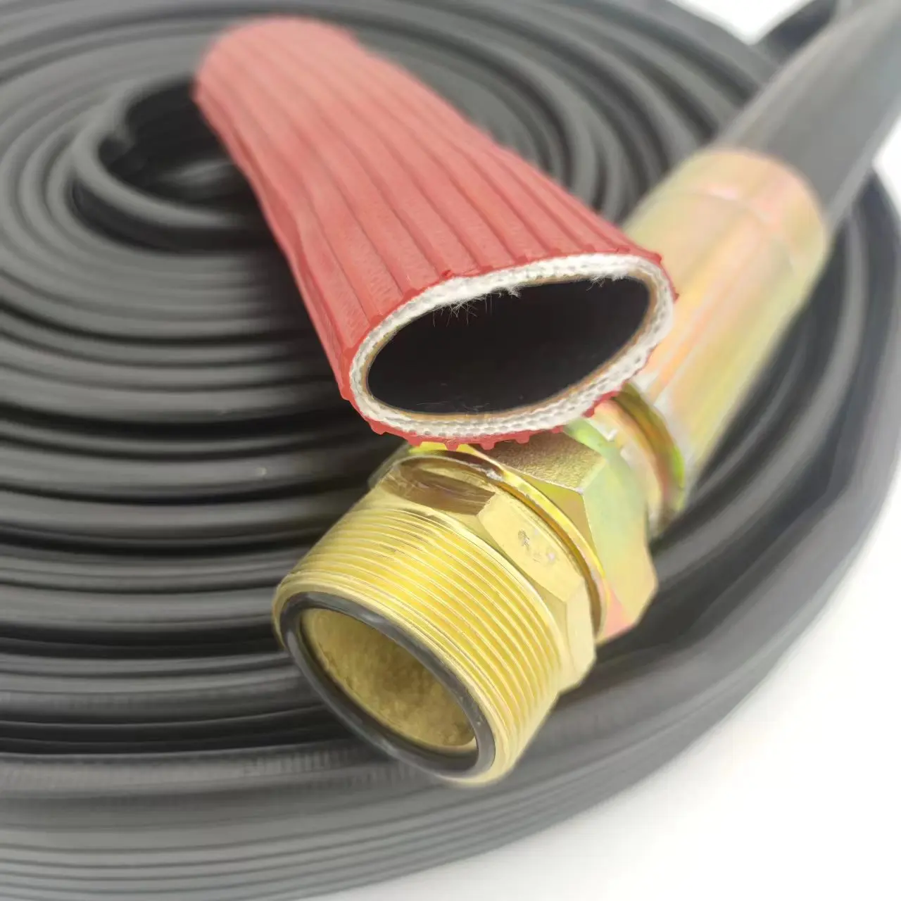Pvc Laying Flat Hose Connect The Highpressure Rubber Air Duct To The ...