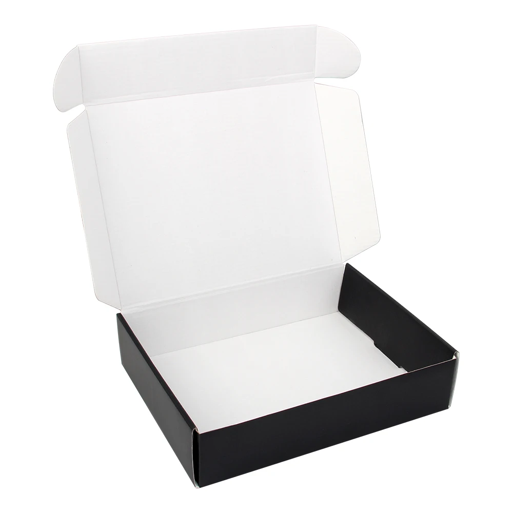 Luxury Branded Corrugated Black Mail Box For Clothing Large Customized ...