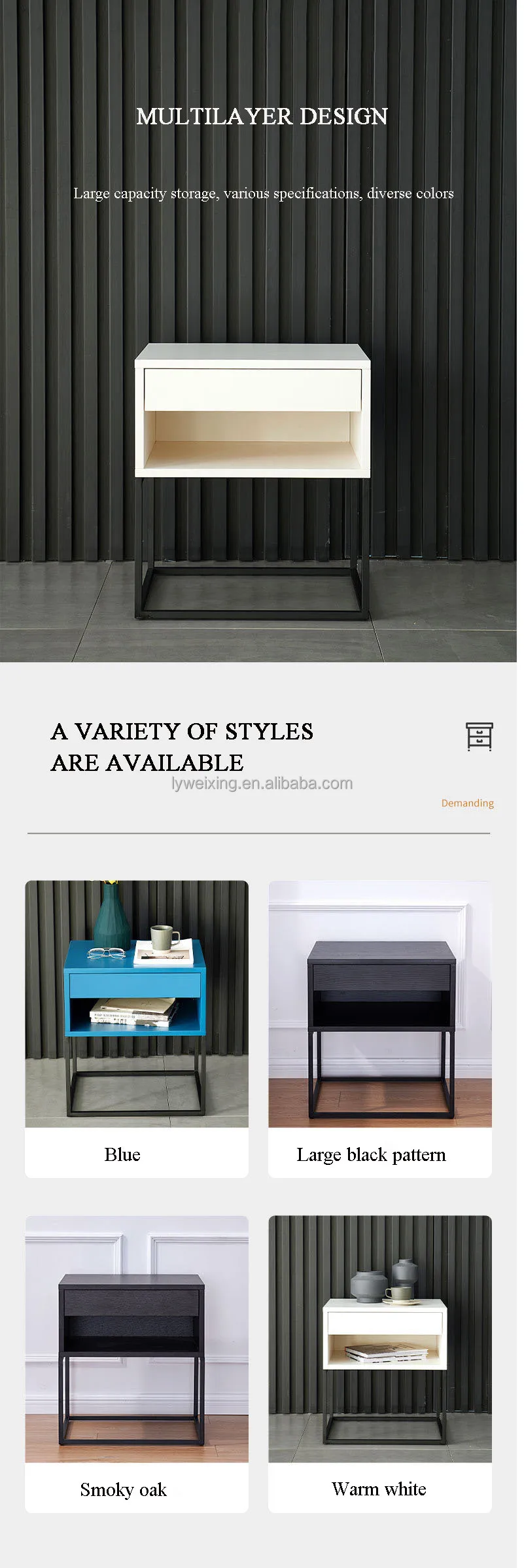 Custom Metal Locker Nightstand - Versatile Bedroom Furniture