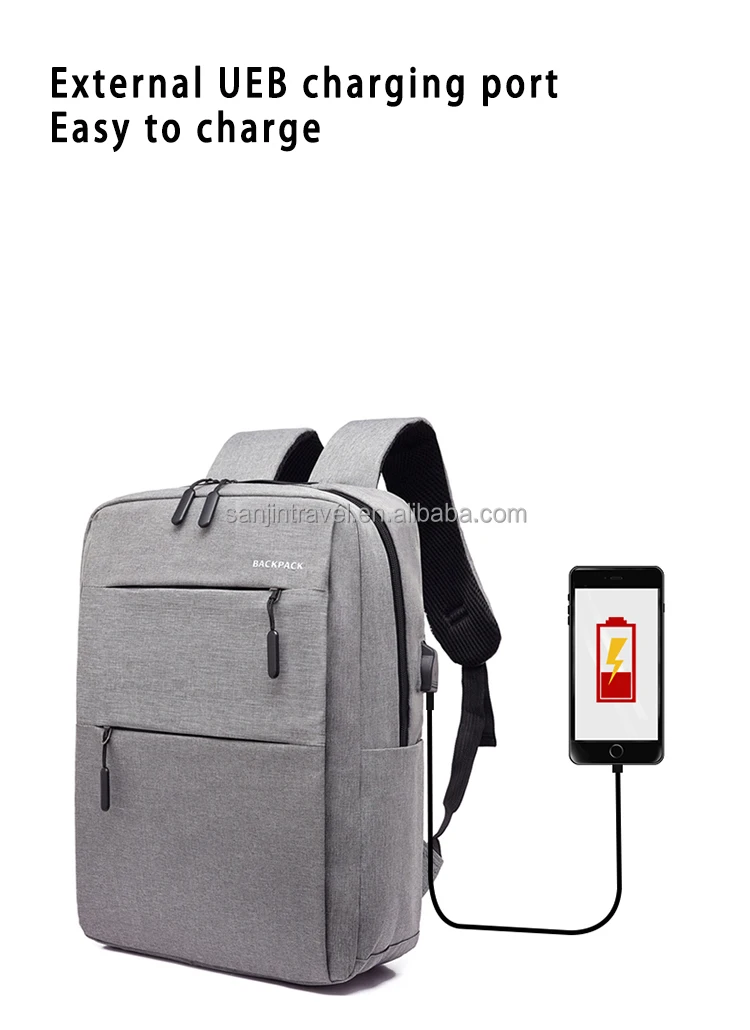 Funky Laptop Bags for Teen - Fashion Grey Waterproof Backpack