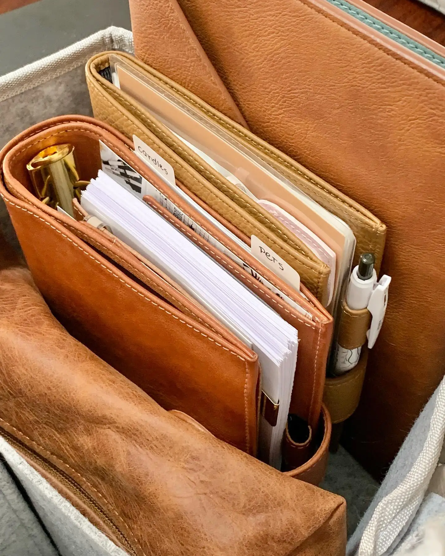 Hidden Conceal Discs Leather Journal Dotted Planner Luxury Agendas 2024 ...