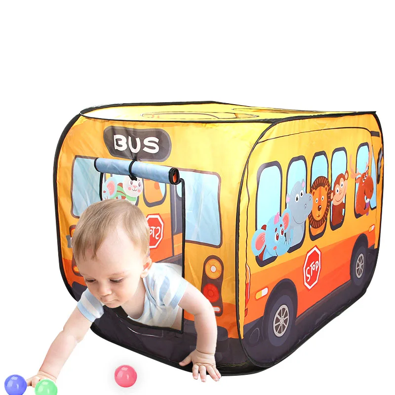 Infant Toddler Folding Bus Tents Portable Castle House Pop Up Foldable ...