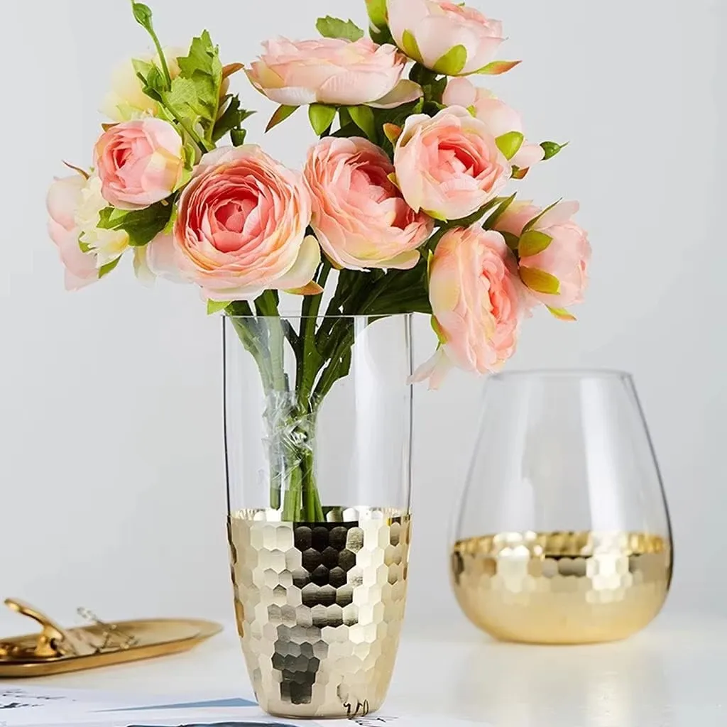 Alibaba.com: Gold Honeycomb Ground Glass Vase, Soft Decoration for Home ...