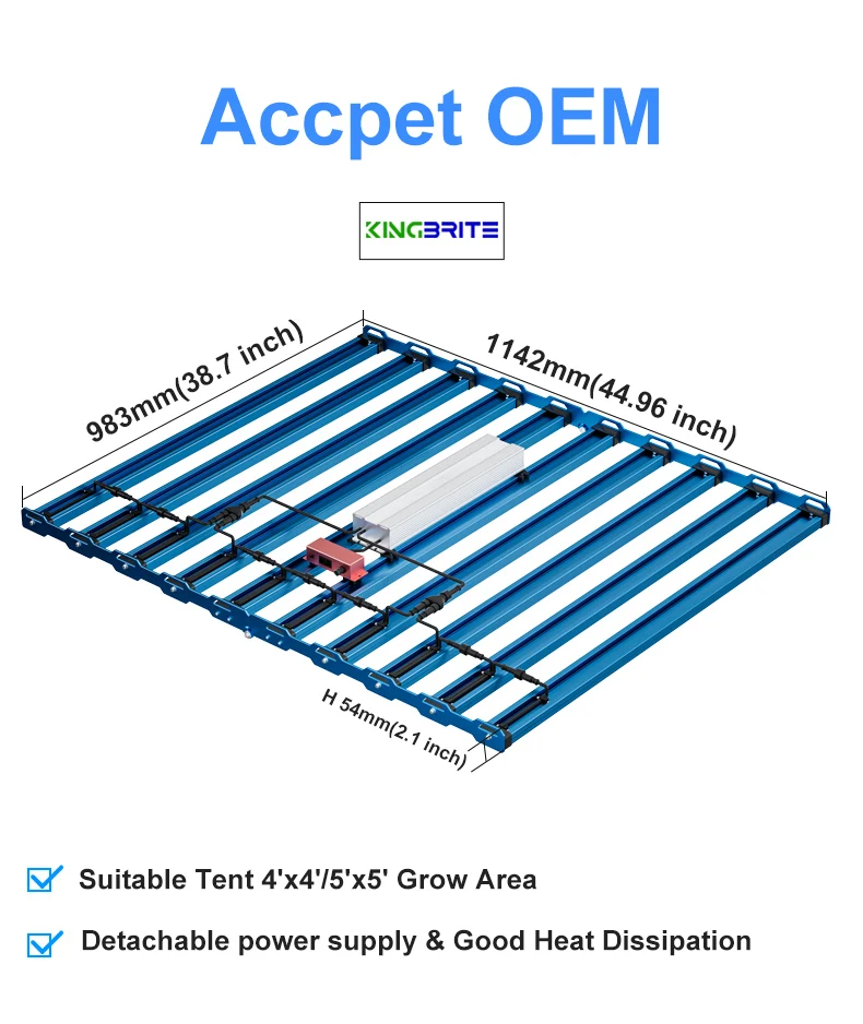 Kingbrite Separate Switches Uv/ir,1000w Rotatable Samsung Lm301h Evo Mint White+emerald Green ...