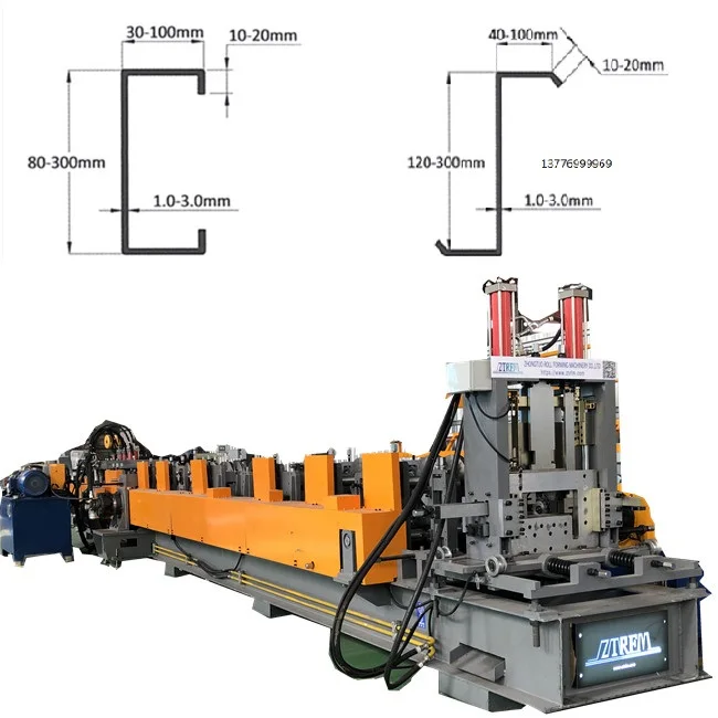 ZTRFM Fully Automatic CZ Purlin Structural Steel Profile for Eave ...