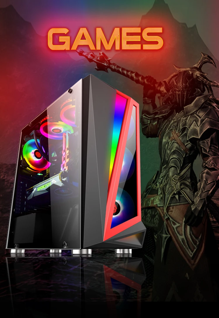RGB Glass Ice Knight Custom Branded Gaming Case - Best Seller