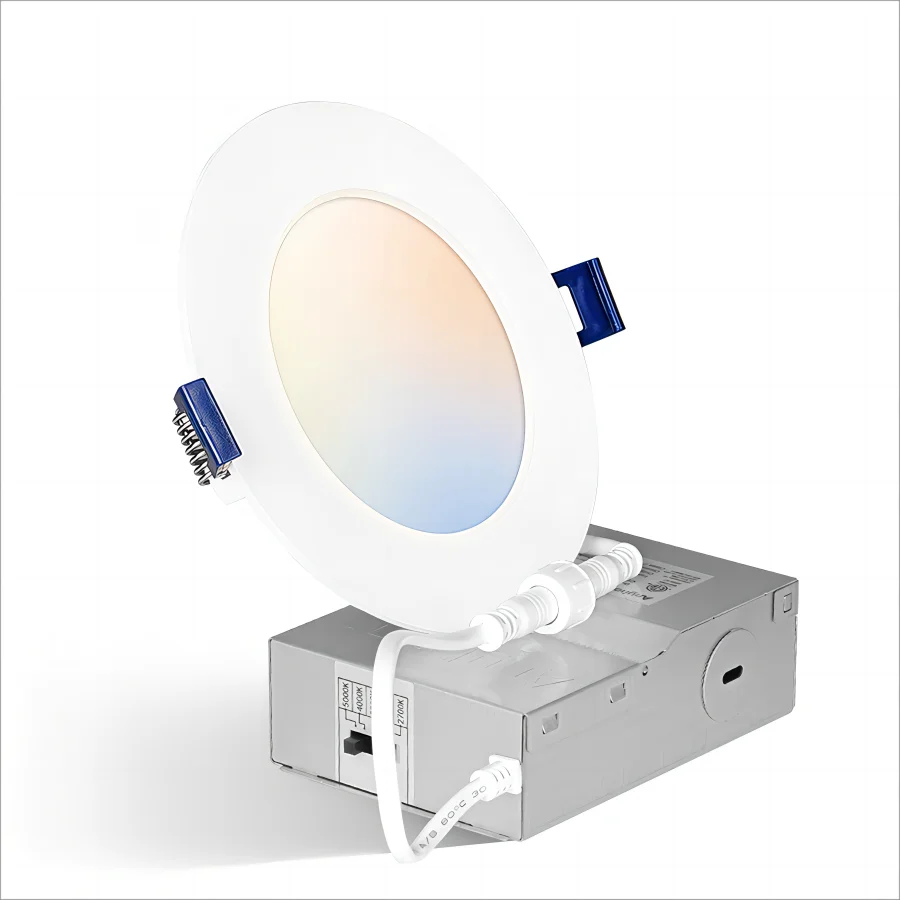 4 inch LED Slim Downlight Wafer 5CCT ETL FCC Dimmable Slim Panel 10W ...