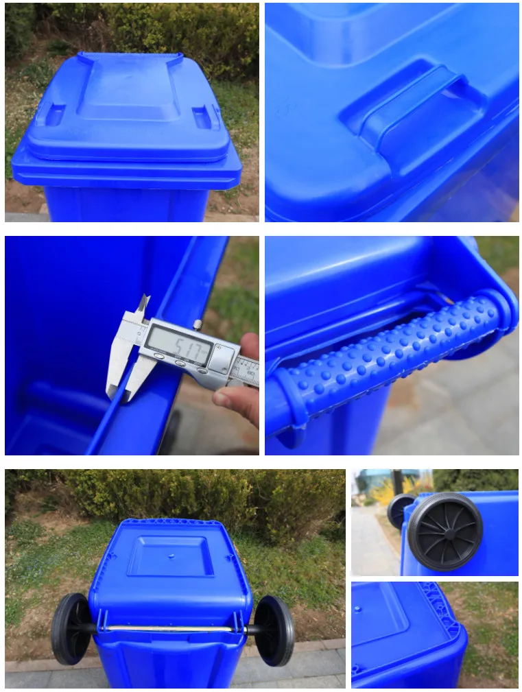 Hdpe Dustbin Outdoor Trash Can Waste Container Plastic Garbage Bin For ...