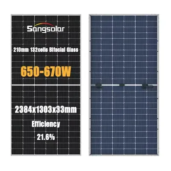 Factory Price Mono 650 Watt Solar Panels 500w 510w 530w 540w 550w 600w ...