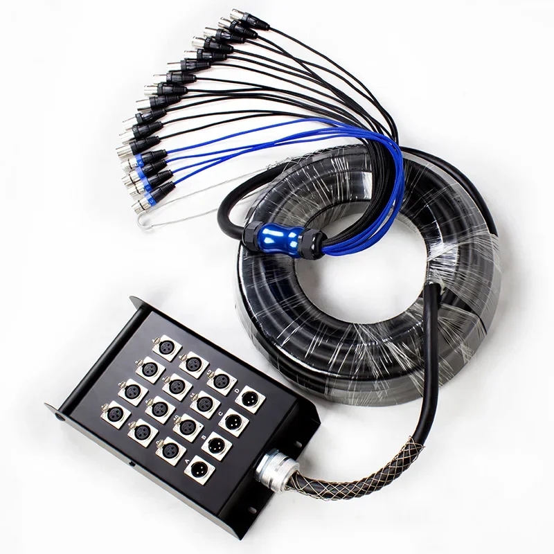 16ch XLR Microphone Snake Cable Audio Stage Signal Snake Cable With ...
