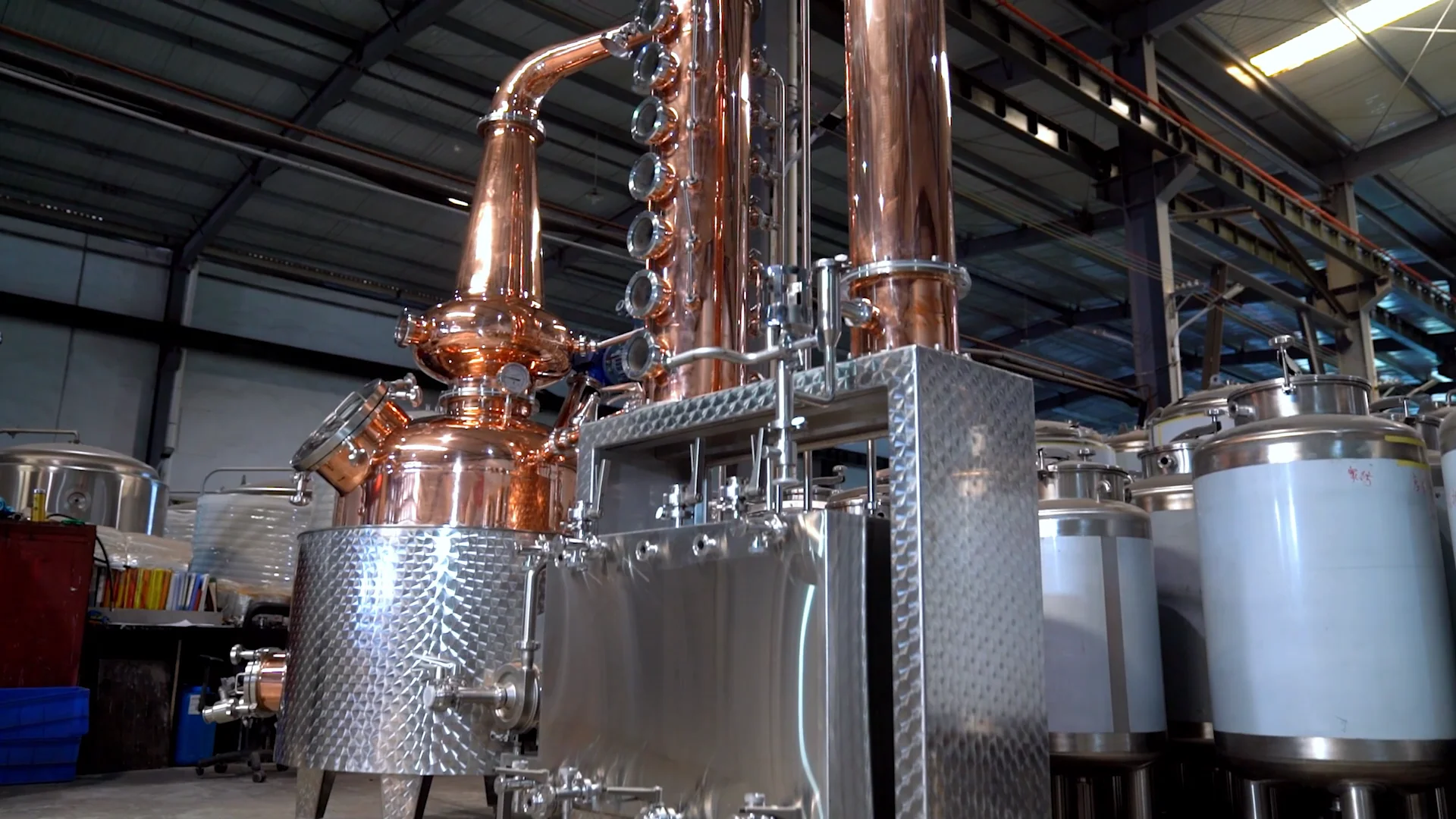 300l/500l/600l Copper Distiller Micro Distilling Equipment Whiskey ...