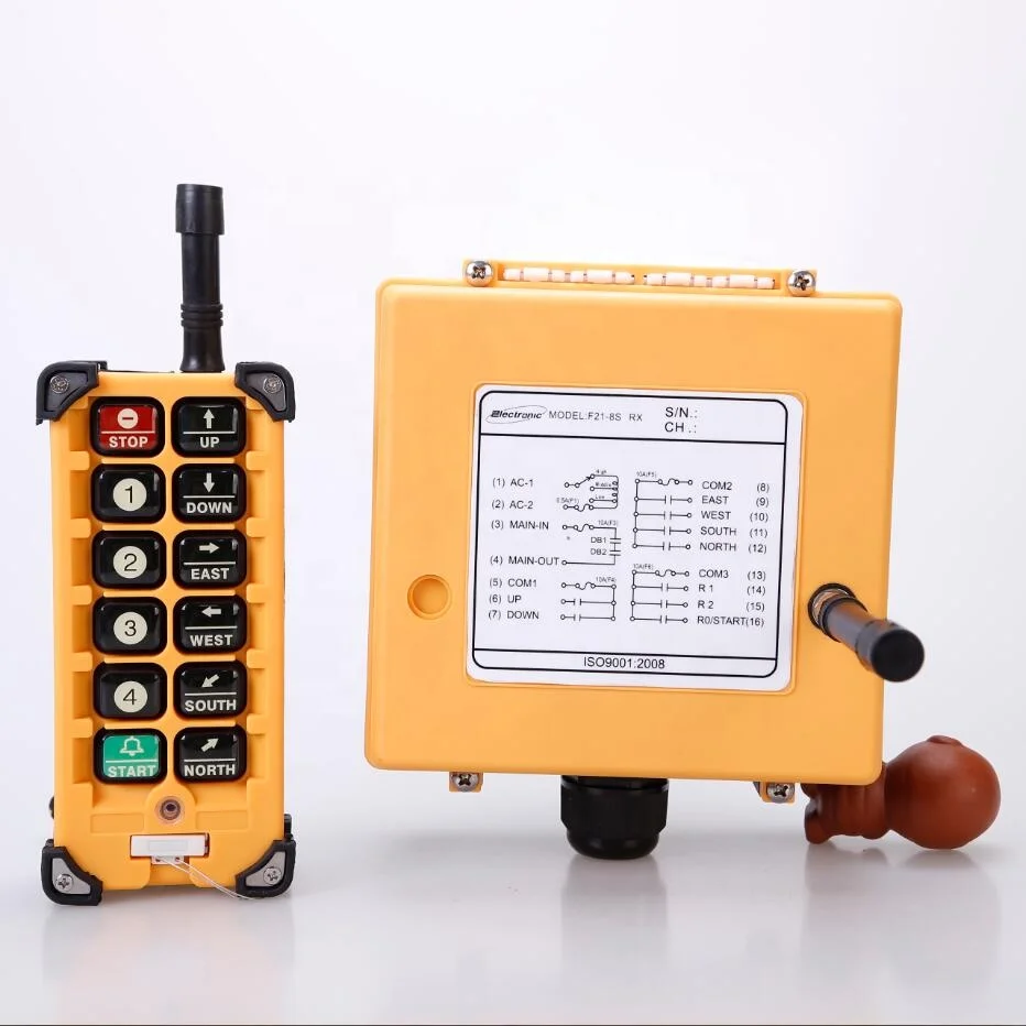 12V-415V 8 Channels 1 Speed Hoist Crane Radio Remote Controller System ...