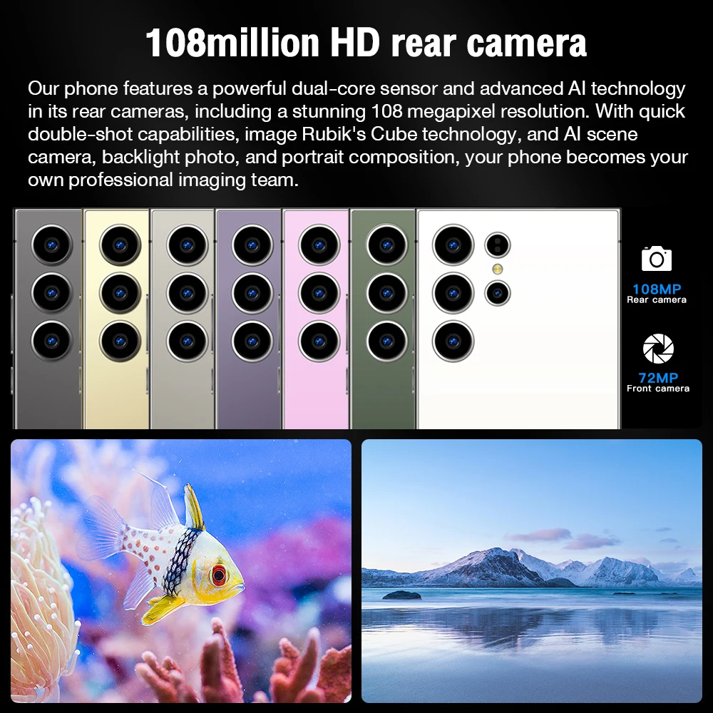 New S25 ULTRA Global 16GB+1TB 7.3 Inch 5G Smartphone with High-Front-Facing Cameras Dual Card ...