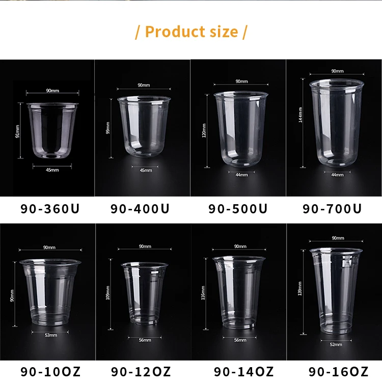 Custom Logo Clear Plastic Cups for Iced Coffee & More