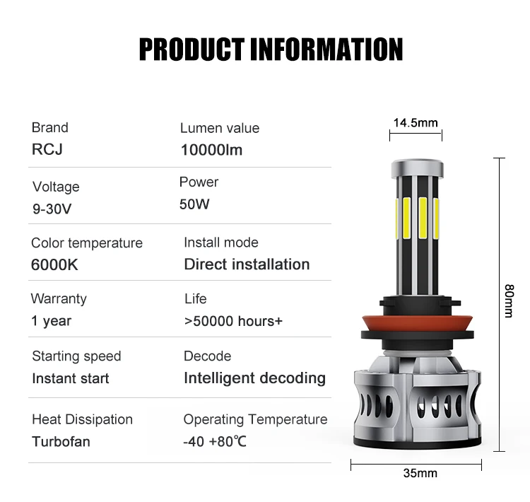 Bke Led Headlights Super Bright Luces Led X8 50w Car Led Headlight ...