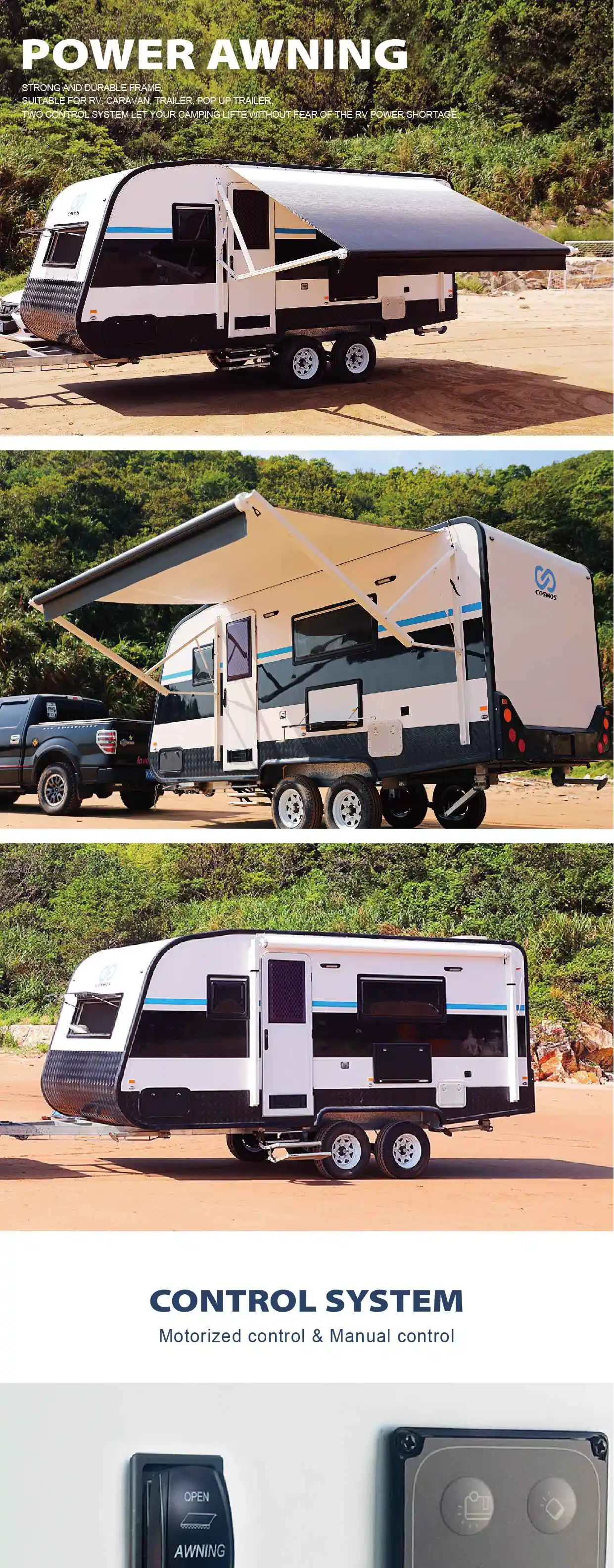 Motorized 16ft Rv Awning & Caravan Accessory Oem