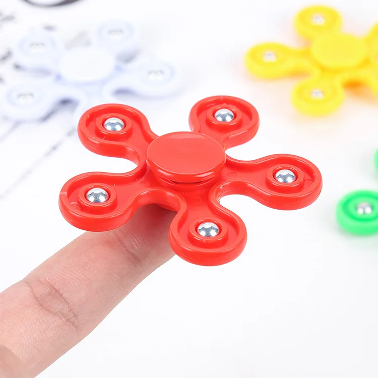 Hot Sale Five-bead Fidget Spinner Plum Blossom Pentagonal Steel Ball ...