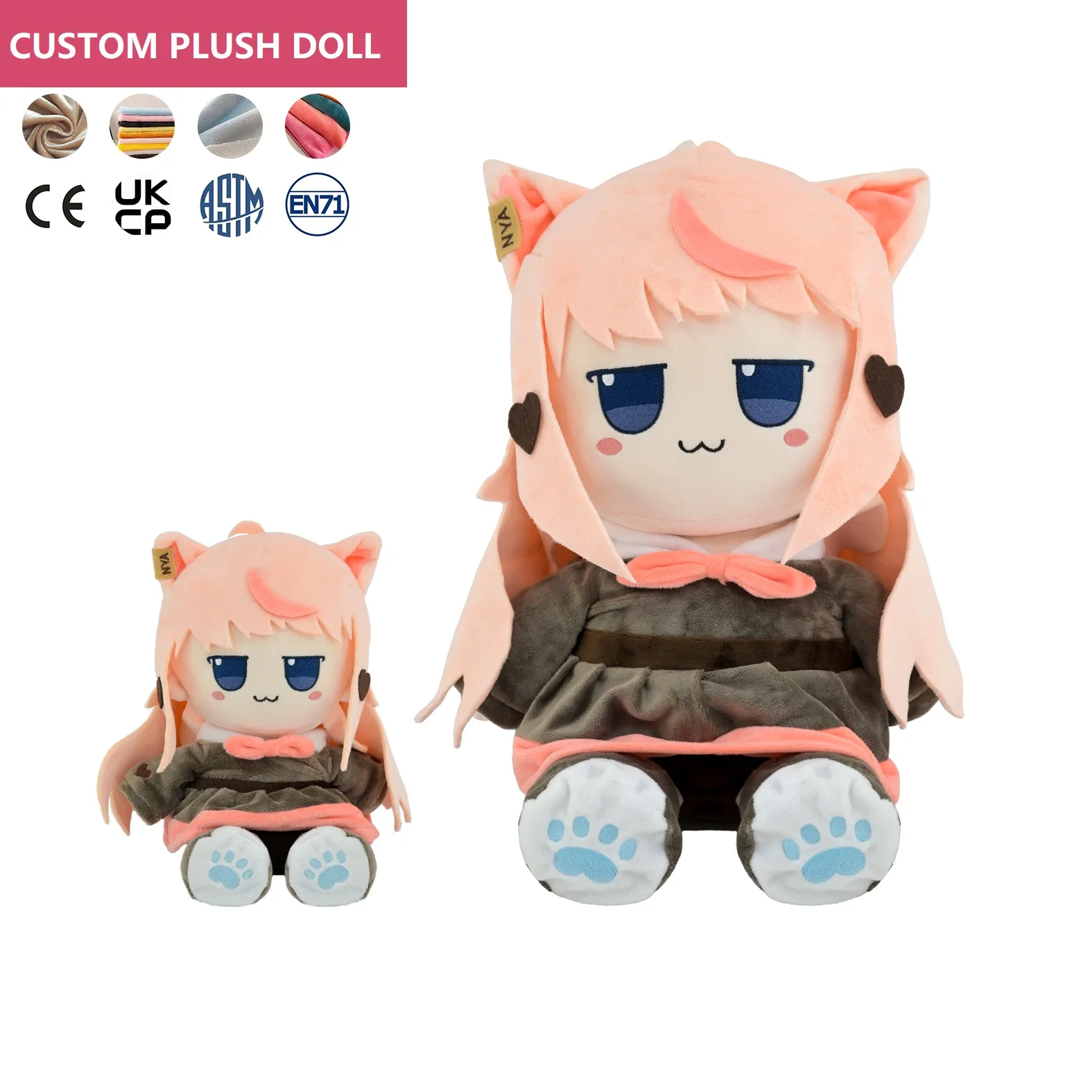 Customized Size Stuffed Anime Plushie Separable Figure and Decors ...