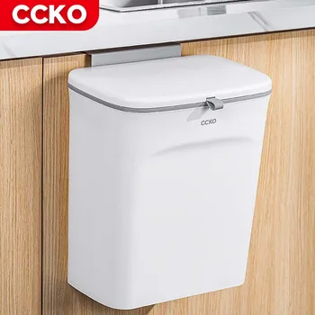 Portable 7l 9l Small Kitchen Rubbish Bin Plastic Wall Trash Bins With ...