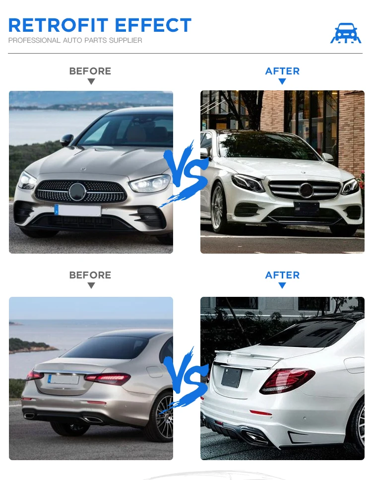 奔驰e级w213 2016 + 2138803000 2138857800 2138855200 2138853701的光泽黑色前保险杠下格栅 ...