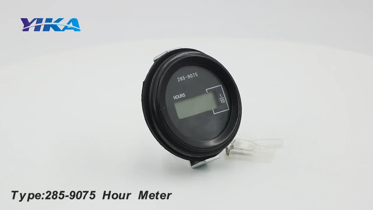 Yika Dc 12v 36v Hour Meter Lcd Display Digital Industrial Carter Timer Excavator Hour Meter ...