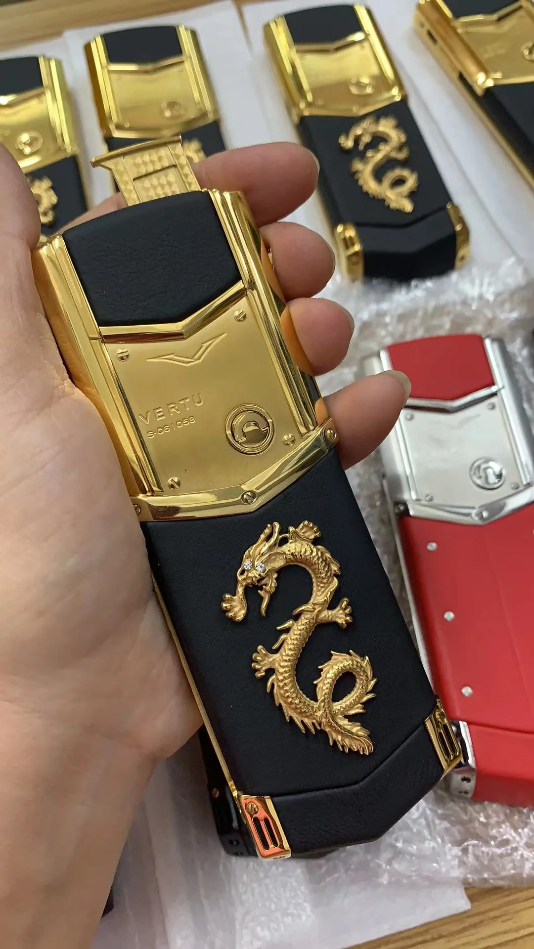New Hot sale unlocked luxury vertue Mini phone K8 + golden dragon ...