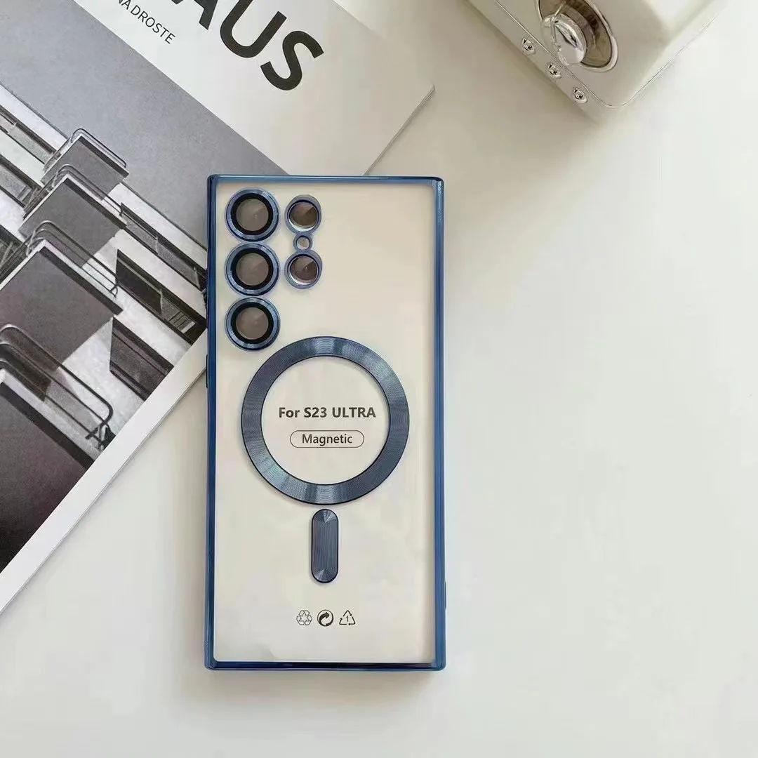 Magnetic Transparent Clear Phone Case For Samsung S23 S23 Plus S23 ...