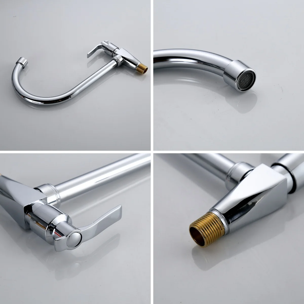 Modern Kitchen Faucet Single Lever Cold Water Sliver Color Zinc Body ...