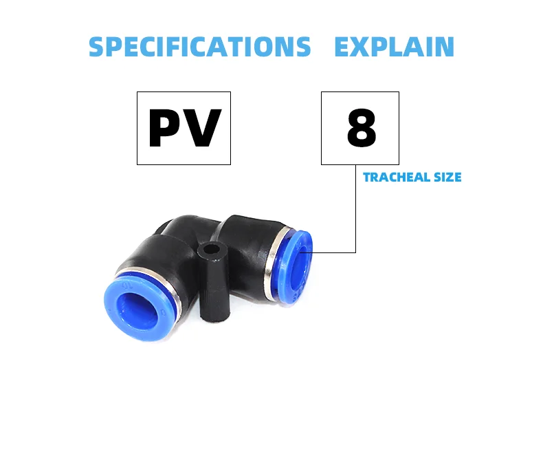 Pneumatic Low Price Fittings PV Pneumatic Insertion Tube Quick Joint Pv ...