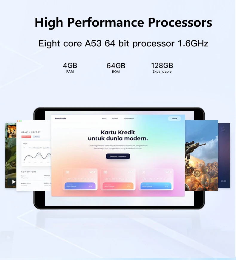 Tablet Pc 4G 5G 8 Inch Android WIFI Kids Cameras Tablet With Dual Sim ...