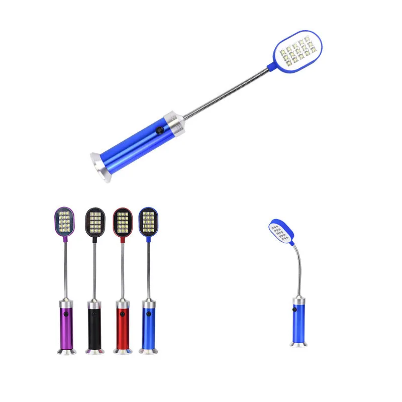 Aluminum Alloy 15 Led Flexible Magnetic Table Flashlight Work Light For ...