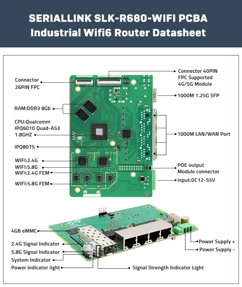 Pcb Design Factory Industrial Ipq6010 4g 5g Router Pcb &pcba,Pcb ...