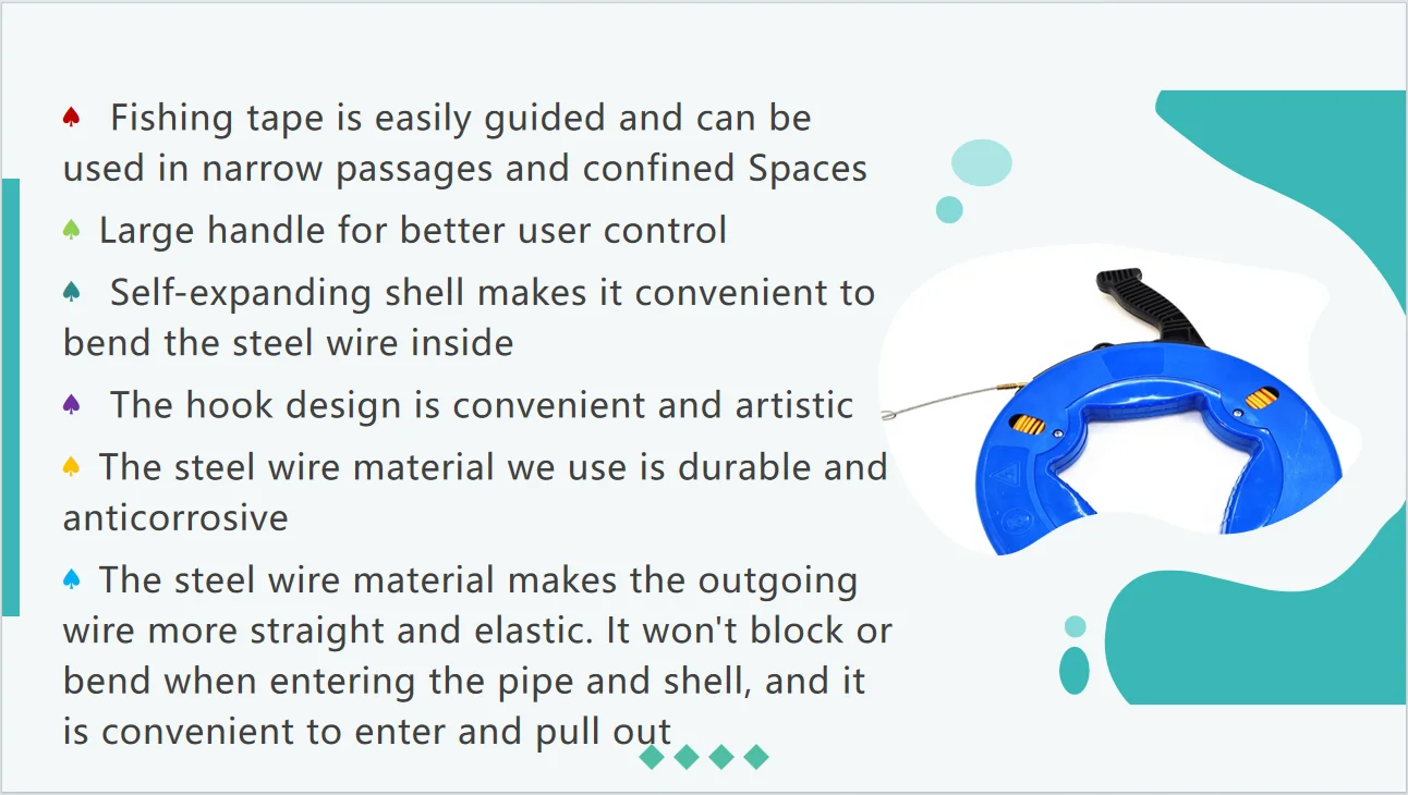 30m 60m Flexible Push Pull Rod Puller Wire Cable Fishing Tool ...