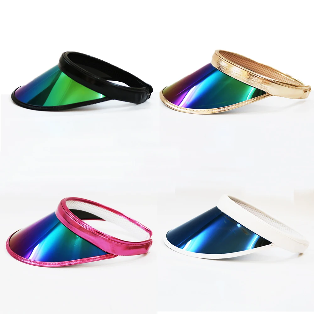 Accept Custom Color 2024 Pvc Outdoor Beach Visor Fashion Uv Adjustable ...