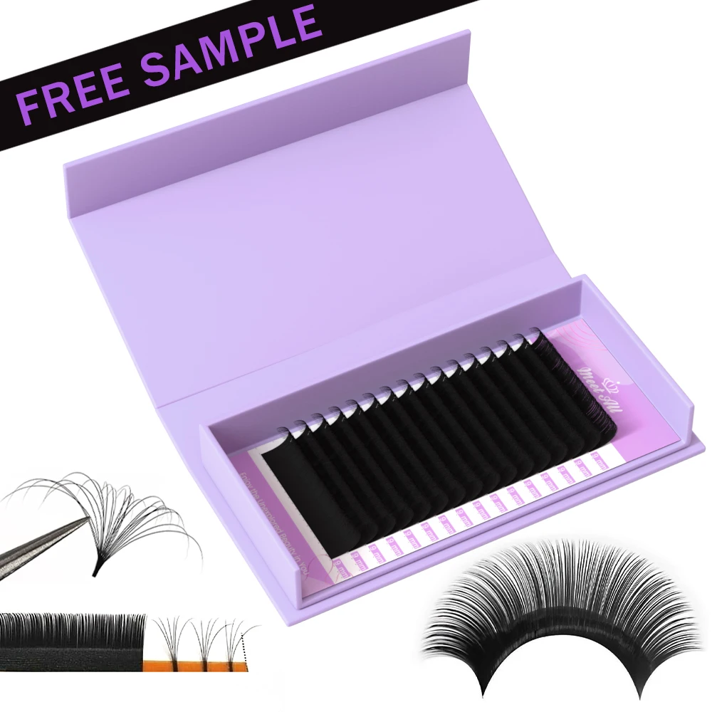 Chasmere Deep Dark Fluffy Matte Black Easy Fanning Lash Extensions