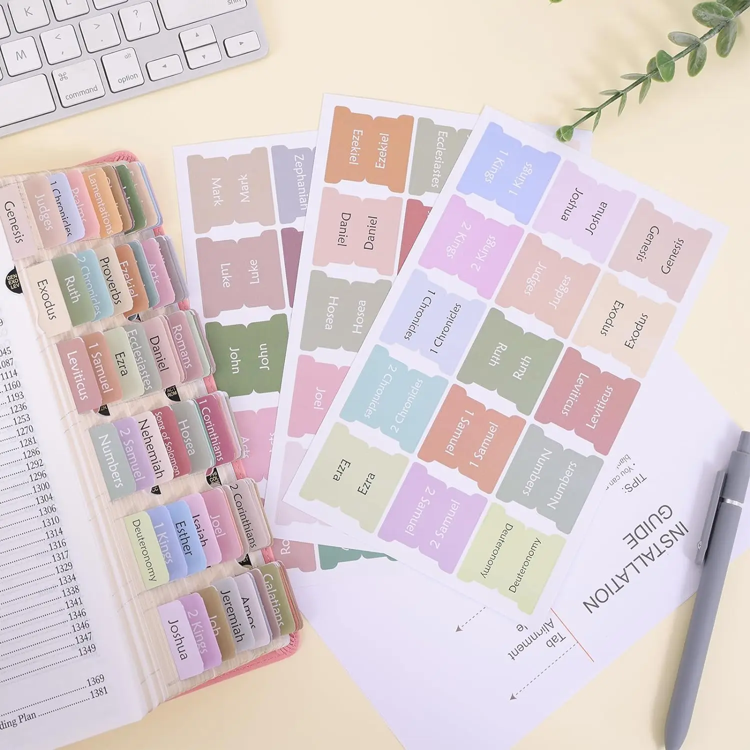 Custom Laminated Bible Personalized Bible Journaling Tabs