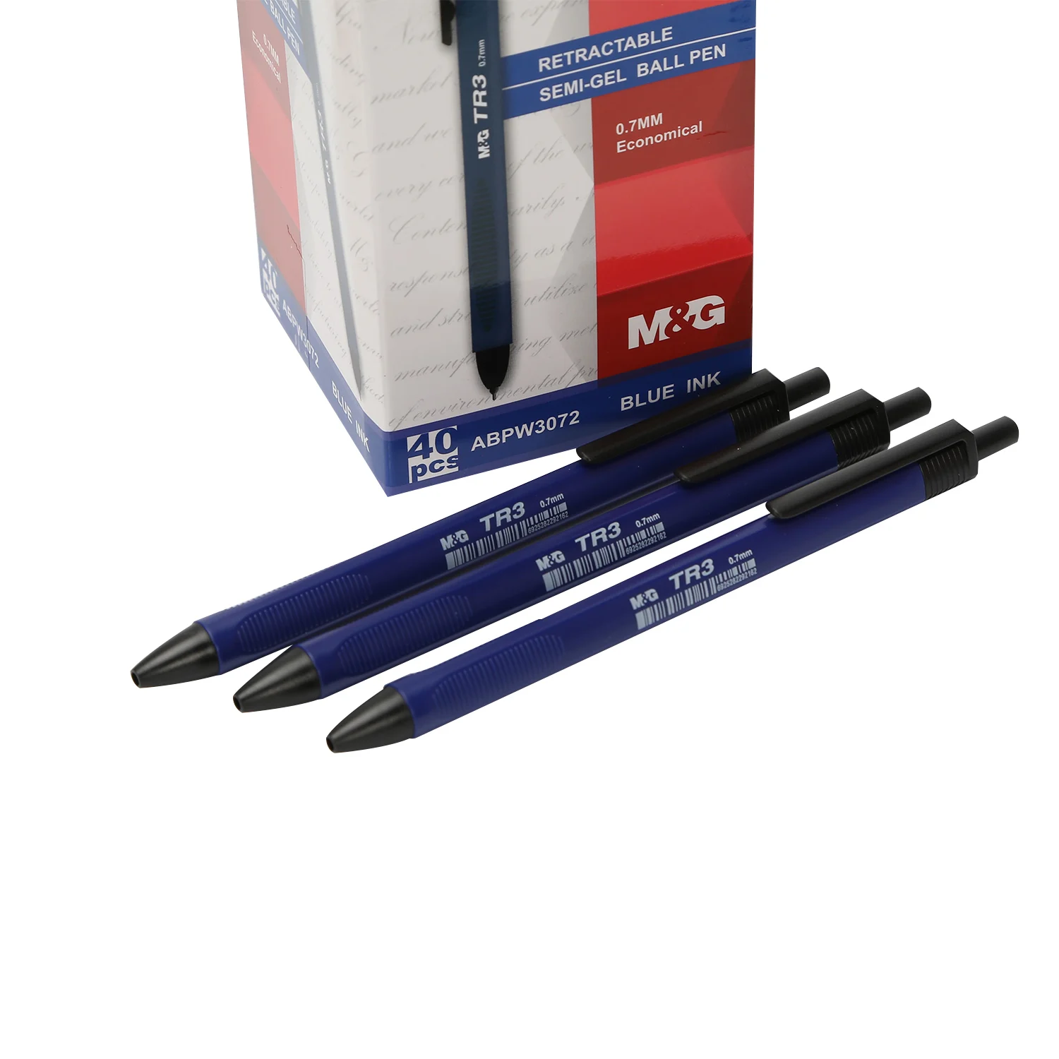 M&g Manufacturers Wholesale 0.7mm Custom Logo Retractable Plastic Semi ...