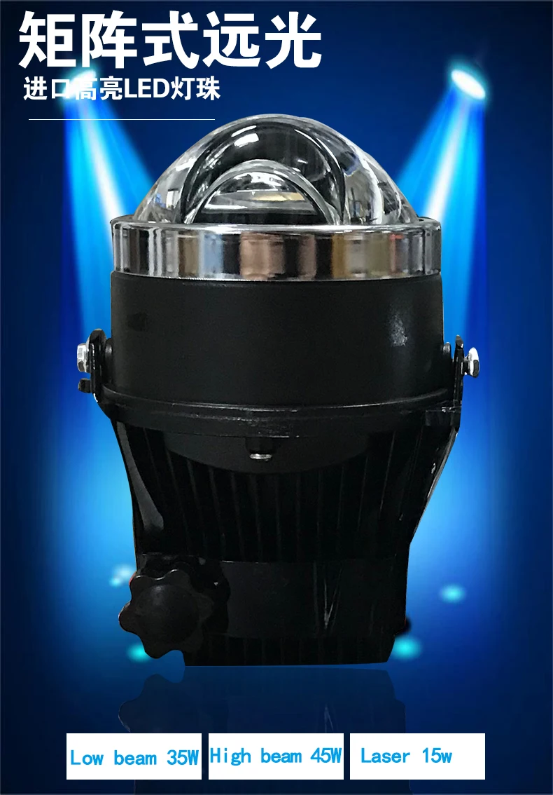 Universal General Purpose Led Laser Matrix Double Lens Fog Lamp For ...