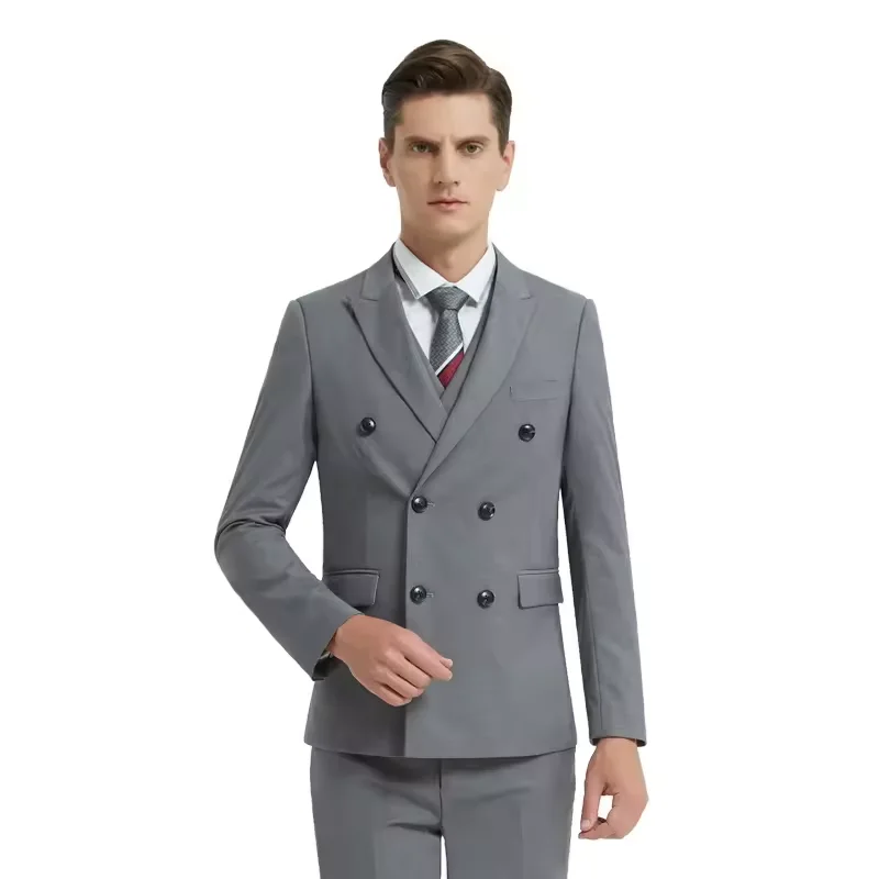 Custom-Made Business Suits for Men Formal Work Clothes with Flat Front ...