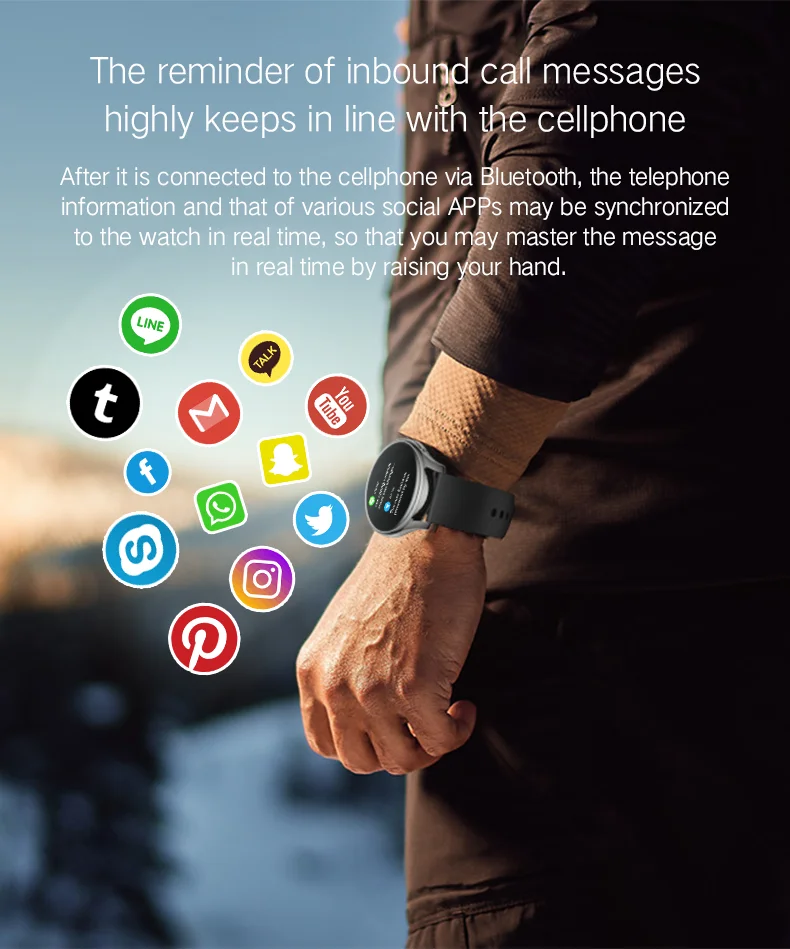 S52M Aosman Talking Watch - Full Screen Touch, IP68 Waterproof